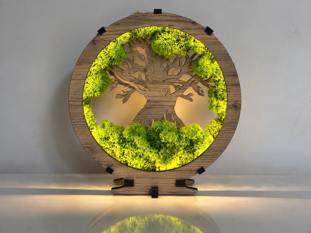 Li-Go "Mech a strom" lampa 20x22cm provedení povrchu: jedle