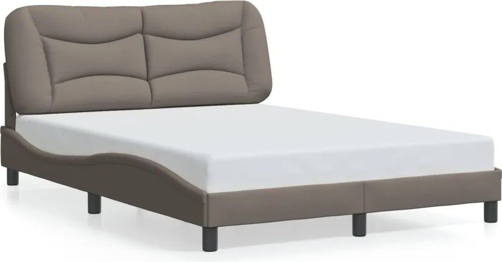 Rám postele s LED bez matrace Hvar Taupe 120x200 cm Látka 3213694