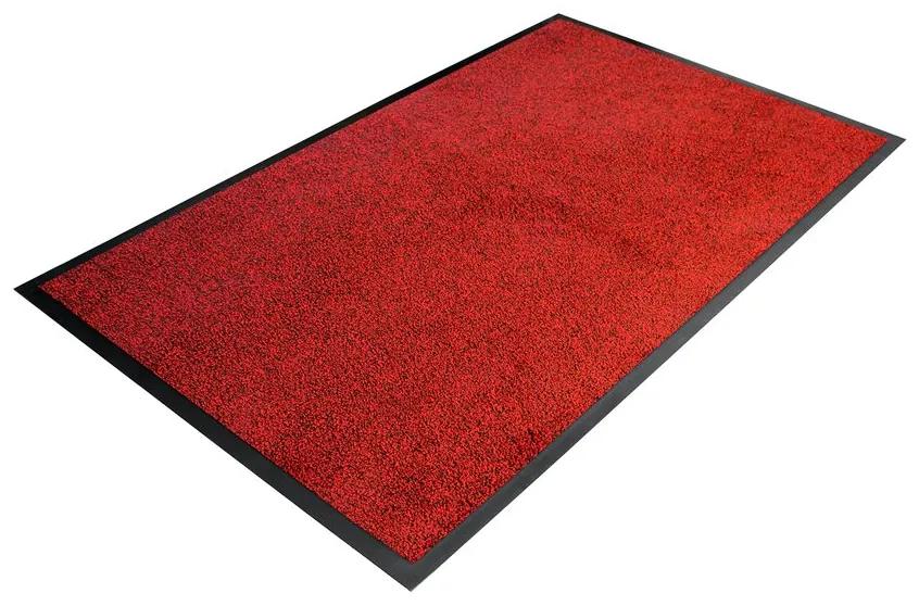 Červená textilní čistící vnitřní vstupní rohož - 175 x 115 x 0,9 cm