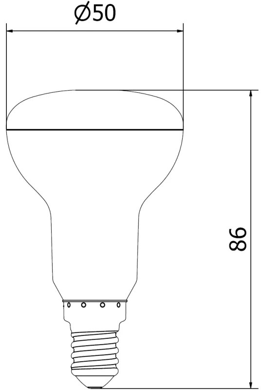 Mexen Nova, LED žárovka E14, R50, 8W, Studená - 6500K, 840 lm - L103-E14-0865-01