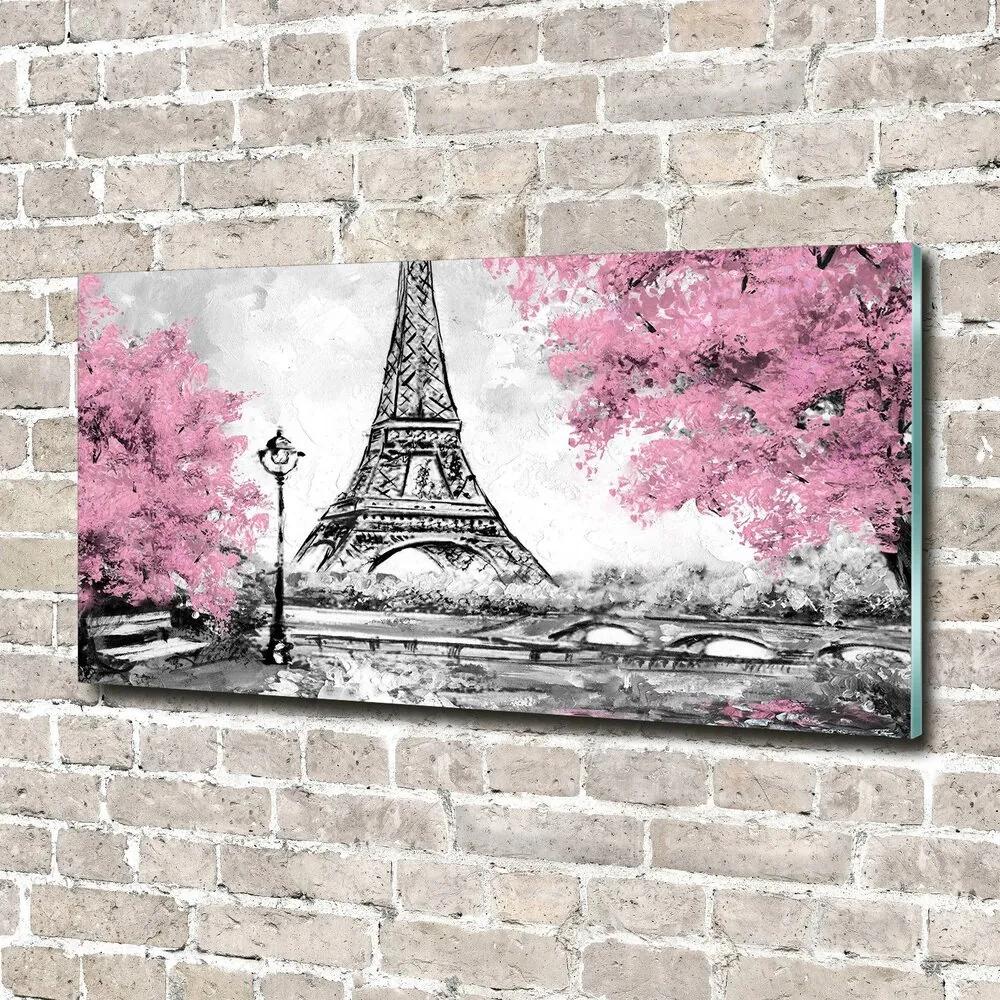 Wallmuralia Fotoobraz na skle Eiffelova věž Paříž 140x70 cm