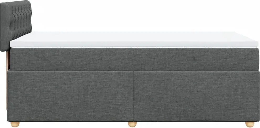 Box spring postel s matrací tmavě šedá 100 x 200 cm textil 3286599