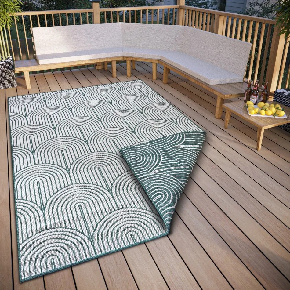 Hanse Home, Kusový koberec Pangli 105853 Green – na ven i na doma, 120x170, zelená, chodba / předsíň