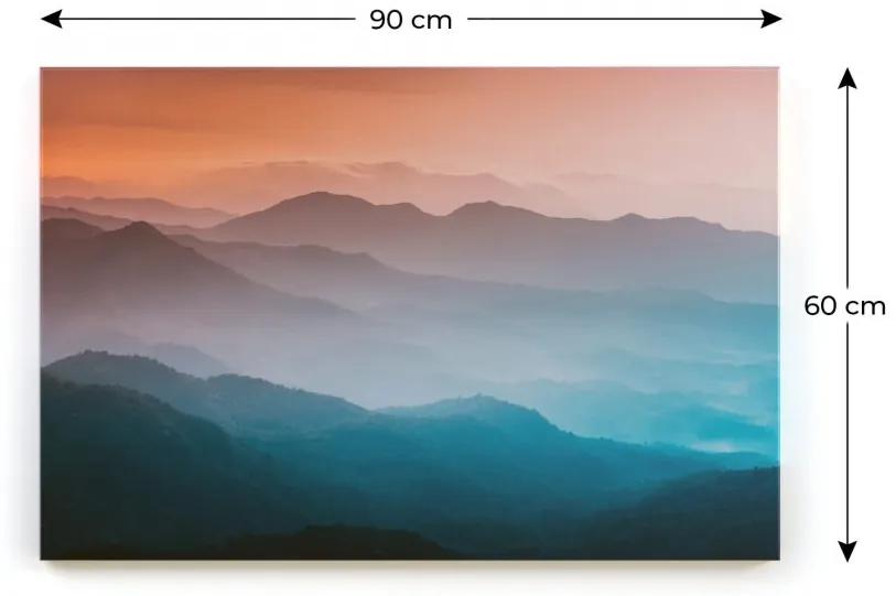 Obraz Zamlžená krajina při východu slunce 90x60 ALLboards CANVAS CAN96_85