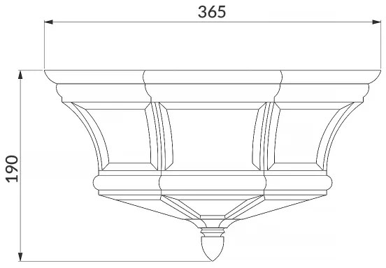 Elstead QZ-NEWBURY-F-PB - Venkovní stropní svítidlo NEWBURY 3xE14/40W/230V IP44