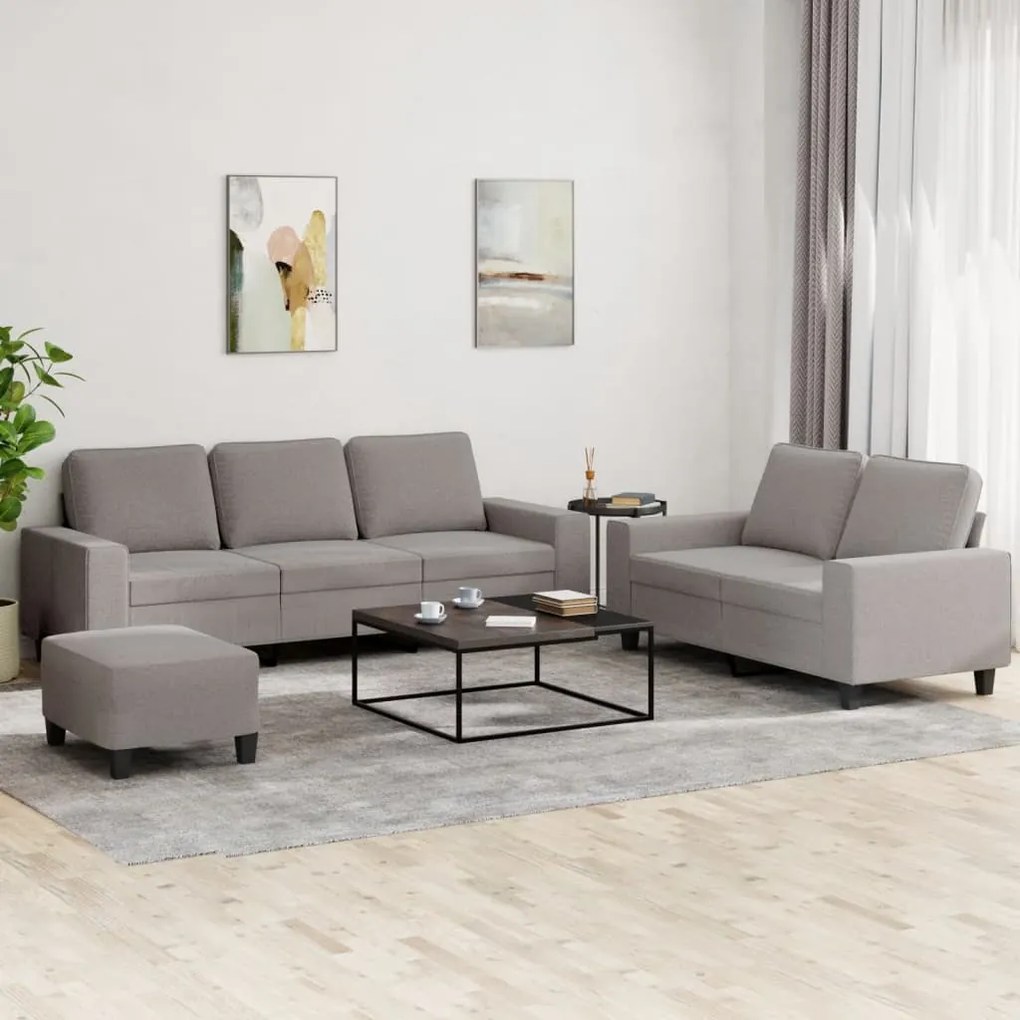 3dílná sedací souprava taupe textil 3201913