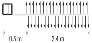 Vánoční osvětlení EMOS D3FW01 100LED nano řetěz stříbrná 2,4m teplá bílá s časovačem