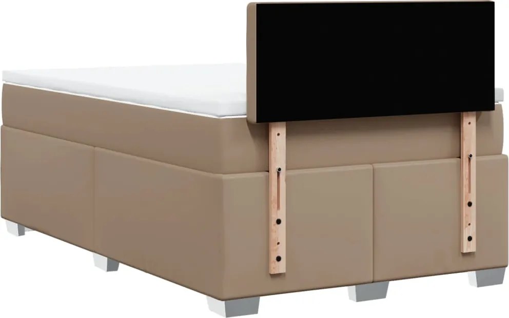 Box spring postel s matrací cappuccino 120x190 cm umělá kůže 3286115