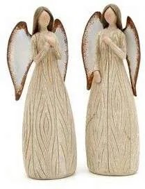 Rustikální sošky andělů, set 2 ks, malé - Ego dekor
