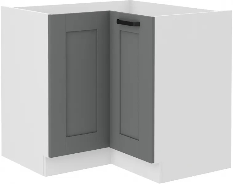 Kuchyňská skříňka LUNA 90x90 DN 2F BB korpus: bílá, barva dvířek: šedá DUST