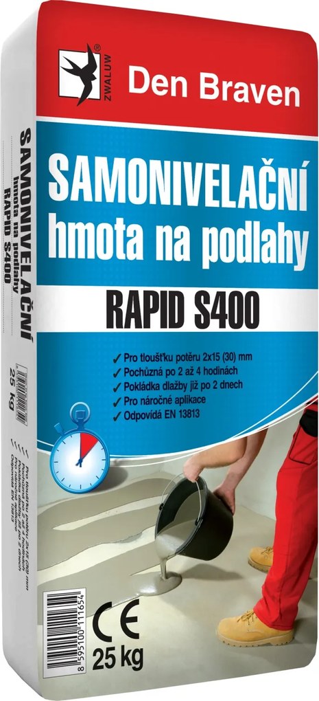 Den Braven Samonivelační hmota na podlahy rychletuhnoucí RAPID S400 25 kg