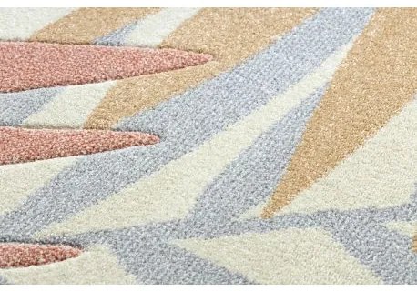 koberec FEEL 1827/17933 Listy béžový/terakota/fialový velikost 120x170 cm | krásné koberce cz