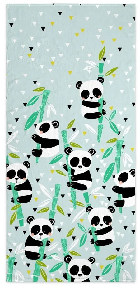 Světle zelená dětská osuška 150x70 cm Panda – Moshi Moshi