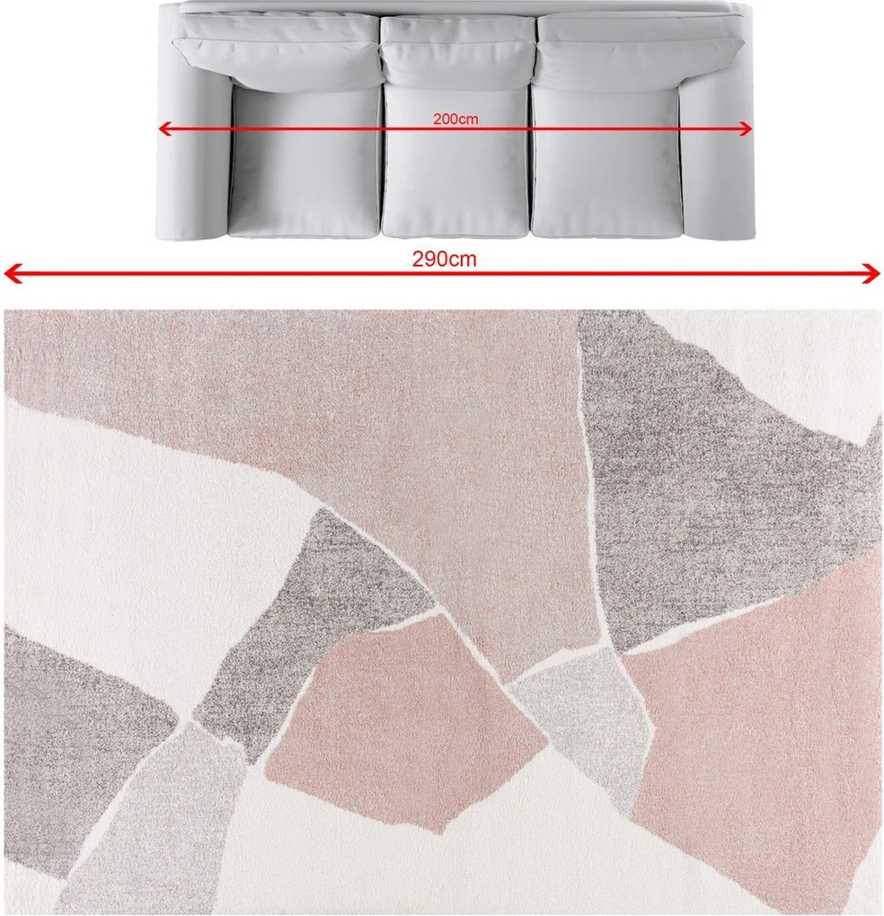 Koberec Softness krémová/nude rose 200x290cm