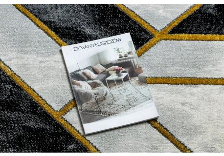 Dywany Luszczow Kusový koberec kulatý EMERALD EXCLUSIVE 1015 mramor, geometrický černý / zlato Rozměr koberce: 160 cm KRUH
