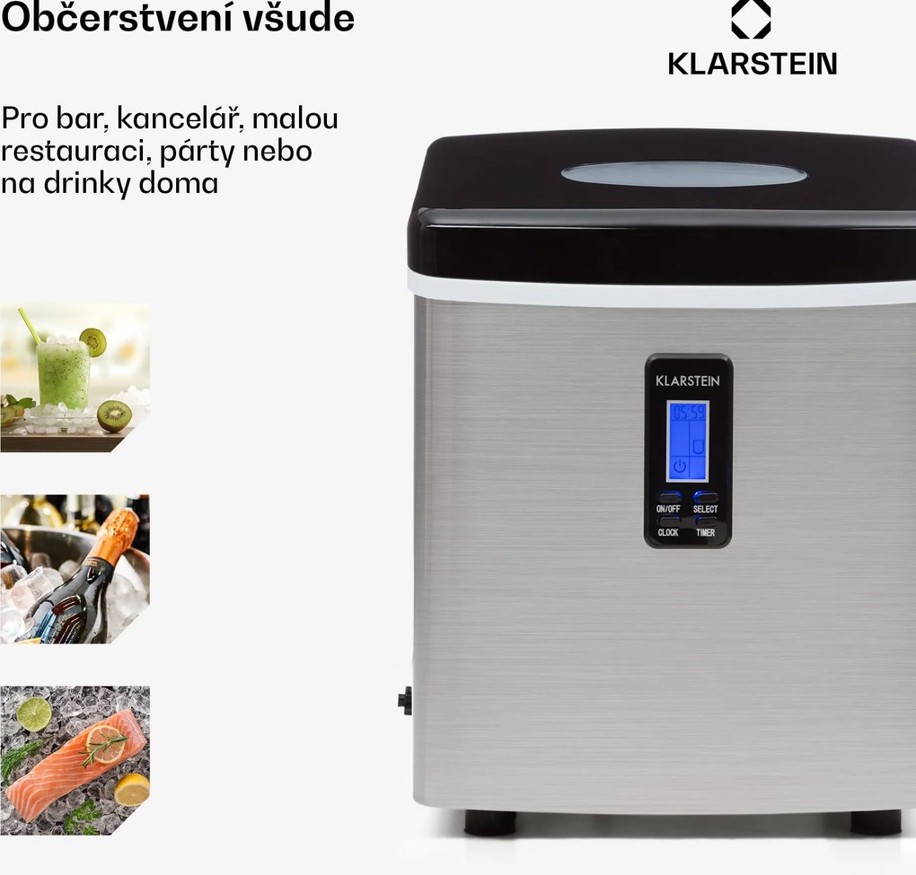 Klarstein Mr. Black-Frost, výrobník ledu, 150 W, černý