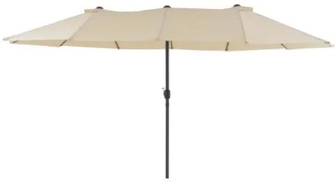 Dvojitý zahradní slunečník 465 × 270 cm krémový