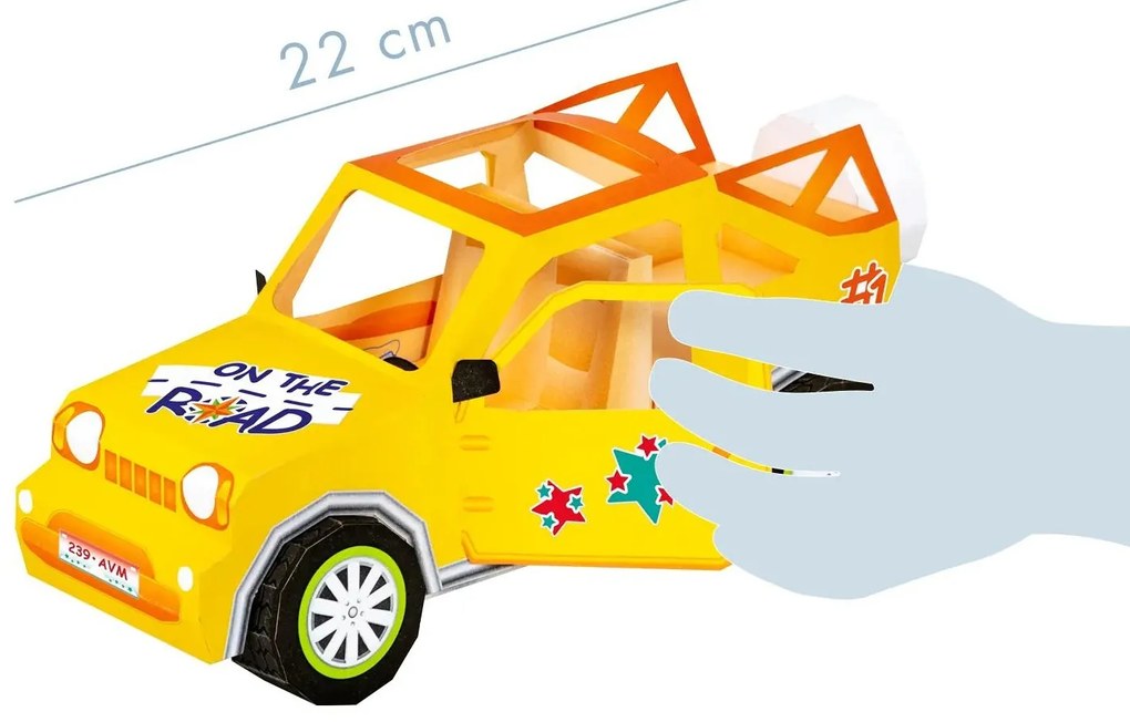 Kreativní sada - 3D tvoření z papíru - auto