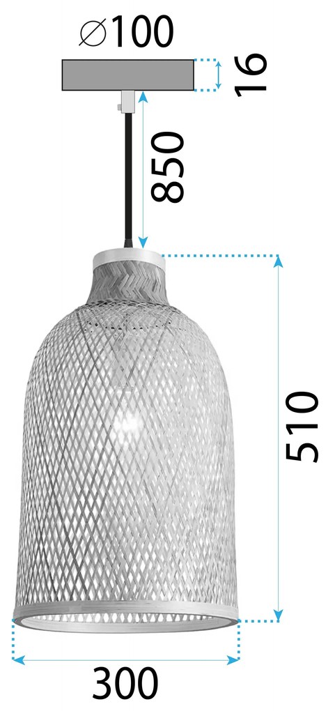 Toolight Závěsné osvětlení BOHO 1CP NEW OSW-05103