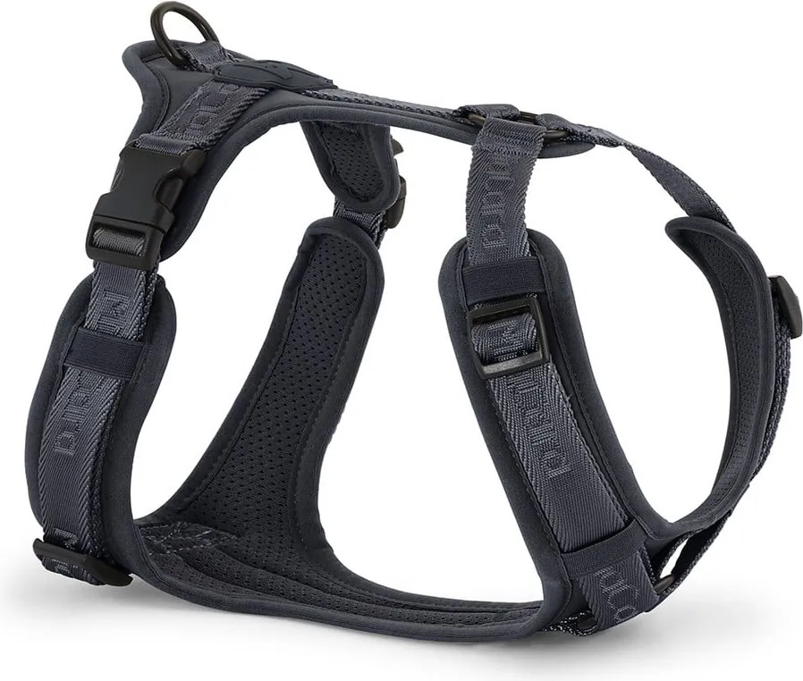 Tmavě šedý postroj velikost S délka 30 cm Modena Asphalt S – MiaCara