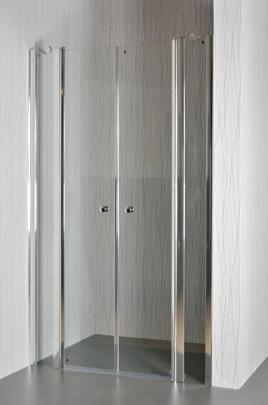 ARTTEC Dvoukřídlé sprchové dveře do niky SALOON F 9 grape sklo 117-122 x 195 cm XSAL0068