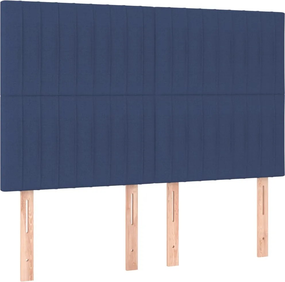 Box spring postel s matrací modrá 140x190 cm textil 3136755