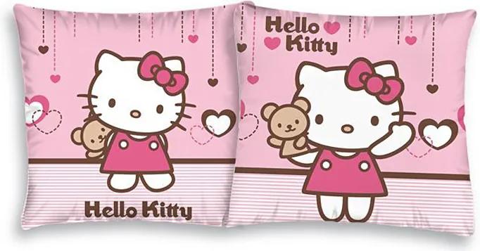 DETEXPOL Povlak na polštářek Hello Kitty Teddy bavlna 40x40