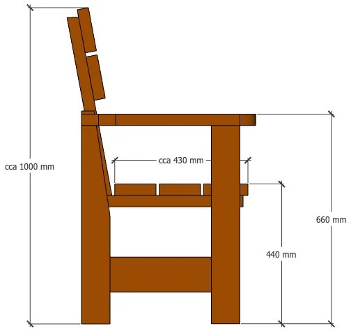 KULHÁNEK Rustikální dubové křeslo Odstín nátěru: lazura - palisandr