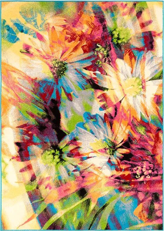 Kusový koberec Agnella Funky Mag Květy barevný Rozměr: 100x170 cm | BIANO