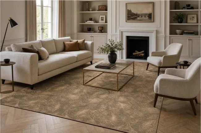 Koberec OMEGA DIUNA béžový / zelený