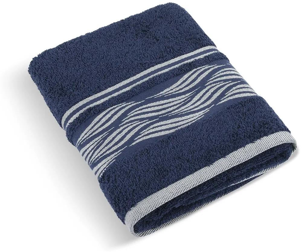 Froté ručník, osuška vlnka modrá