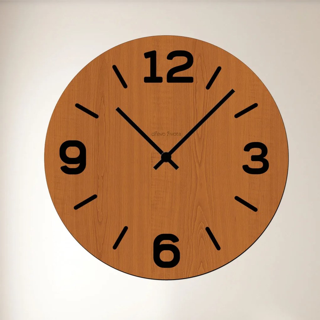 dřevo života Nástěnné hodiny CLASSIC Zvolte barvu dekoru: Bílá, Zvolte velikost hodin (cm): 40x40