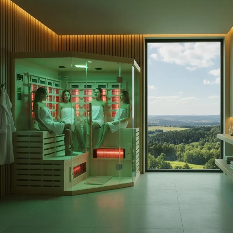 BPS-koupelny Infrasauna Relax HYD-3945 180x180, 5-6 osob