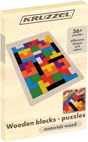 Dřevěné Tetris puzzle