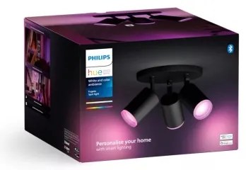 Philips - LED RGBW Stmívatelné bodové svítidlo Hue FUGATO 3xGU10/4,2W/230V černá
