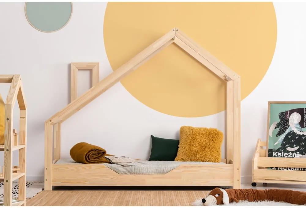Domečková postel z borovicového dřeva Adeko Luna Bek, 90 x 200 cm