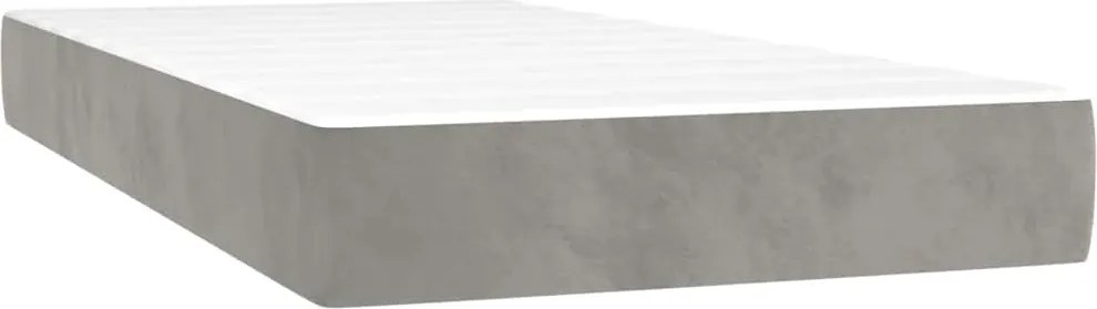 Box spring postel s matrací světle šedá 120x190 cm samet 3270469