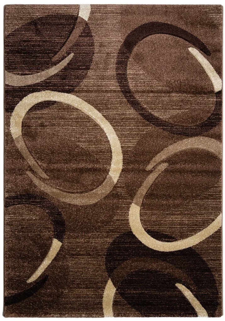 Spoltex, Kusový koberec Florida brown 9828, 80x150, hnědá, chodba / předsíň