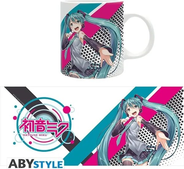 Hrnek Hatsune Miku - 'Miku' 320 ml Vícebarevná
