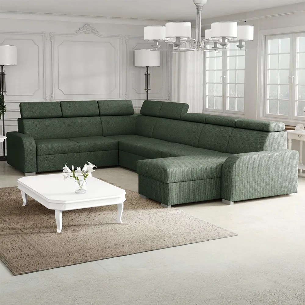 Sedací souprava OSLO U | 250x380x170 | rozkládací + 3x úložný prostor | VÝBĚR TKANIN