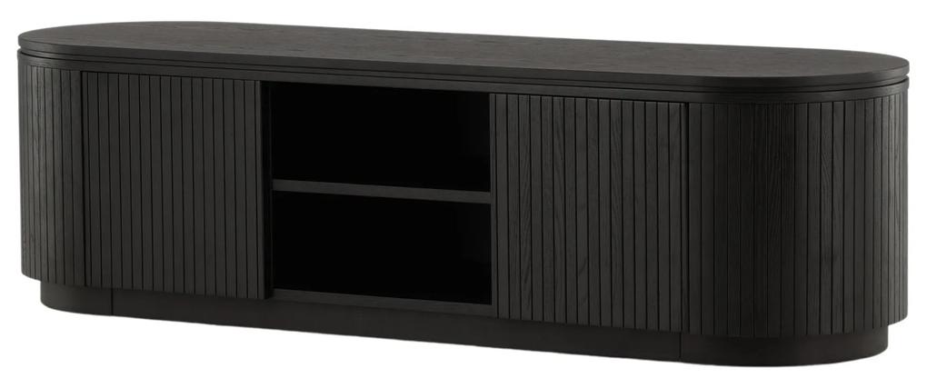 TV stolek Fjällbacka, černý, 160x45
