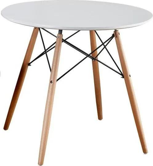 Tempo Kondela Jídelní stůl, dřevo + MDF, bílá, GAMIN 90