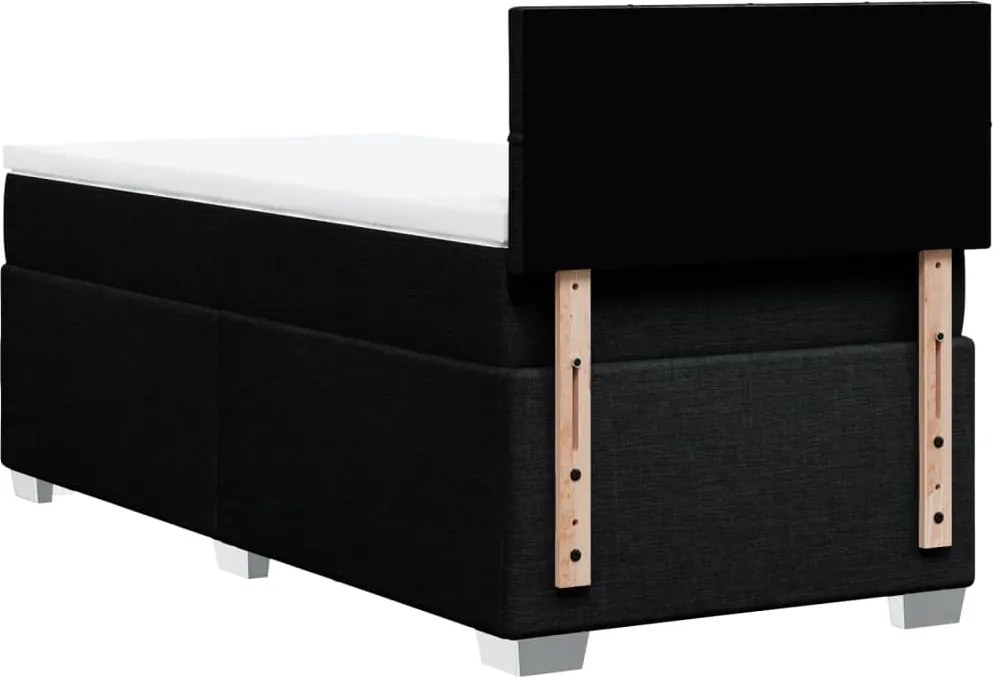 Box spring postel s matrací černá 80 x 200 cm textil 3285717