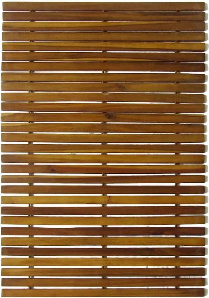 Koupelnová předložka 3 ks 80 x 50 cm akáciové dřevo 271769