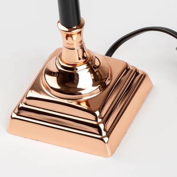 BRILAGI - Stolní lampa CERIA 1xE14/40W/230V pr. 20,5 cm černá/měděná/bílá