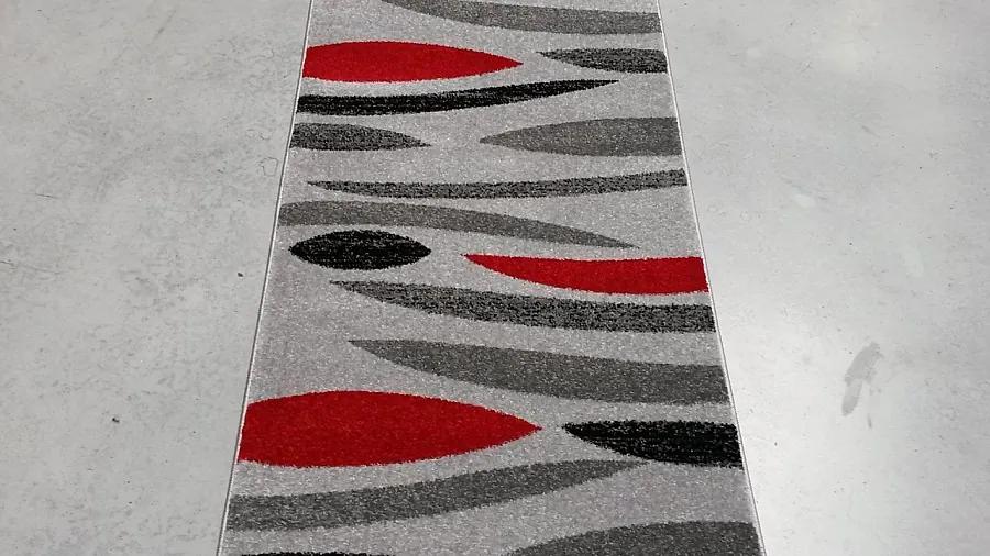 Kusový koberec FANTASY šedý červený 200x290