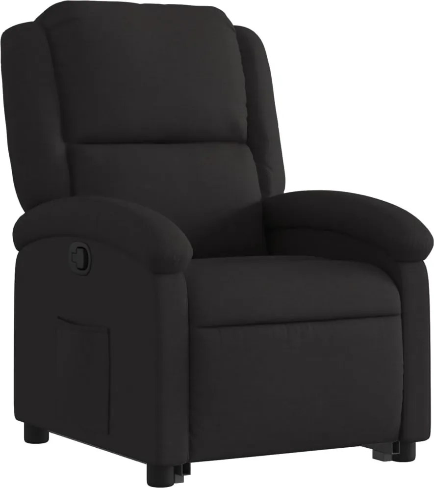 Zvedací polohovací křeslo černé textil 3204166