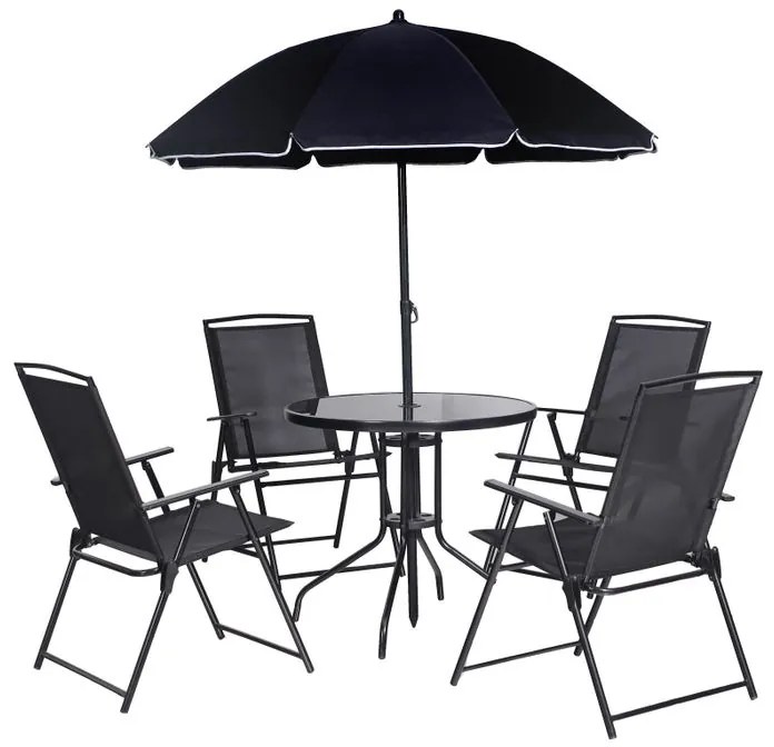 Set zahradního nábytku Patio, 6 dílů, rozměry stolu: ø 80 × 70 cm