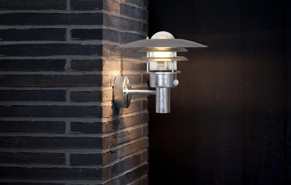 Pozinkované fasádní svítidlo Lønstrup 32 Sensor pro žárovku E27  - Nordlux