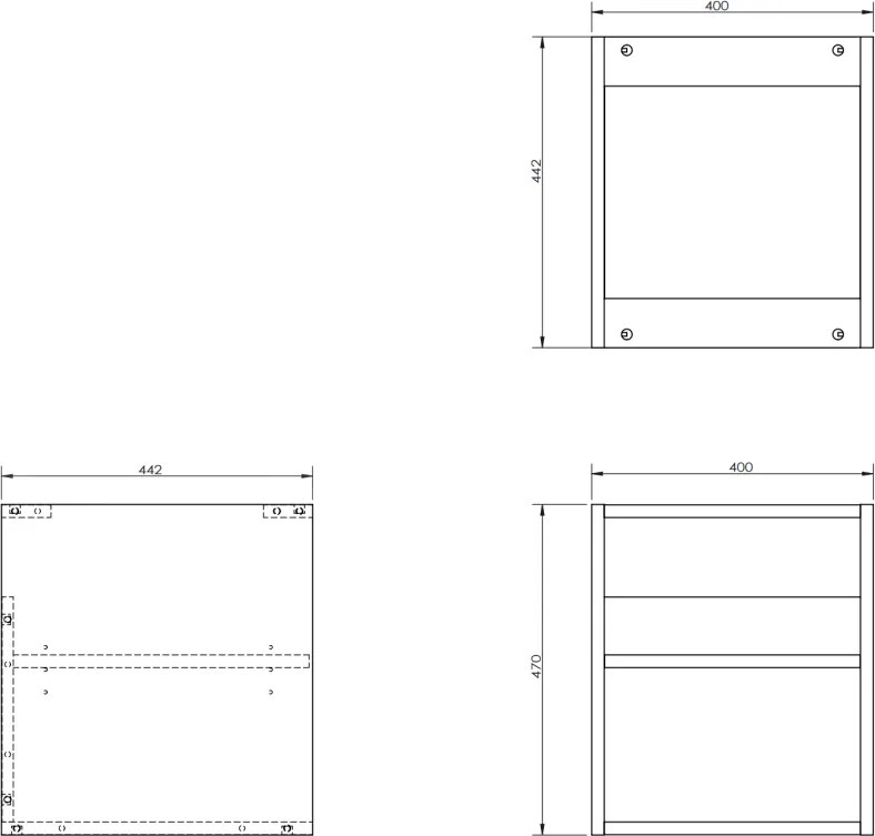Mexen Box-A, otevřená skříňka s policí 40 cm, grafitová matná, 91AX2-0400-470-0-66